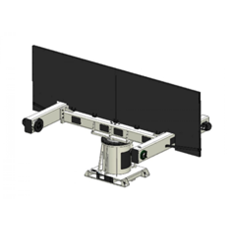 Multi axis welding positioner with vertical rotating axes and 2 ... Multi axis welding positioner with vertical rotating axes and 2 ...