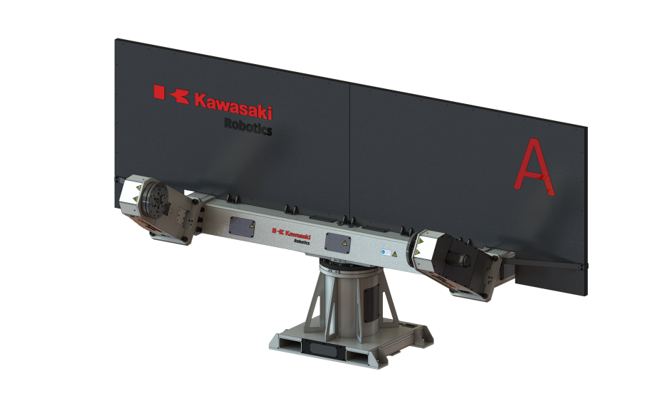 Multi axis welding positioner with vertical rotating axes and 2 ... Multi axis welding positioner with vertical rotating axes and 2 ...